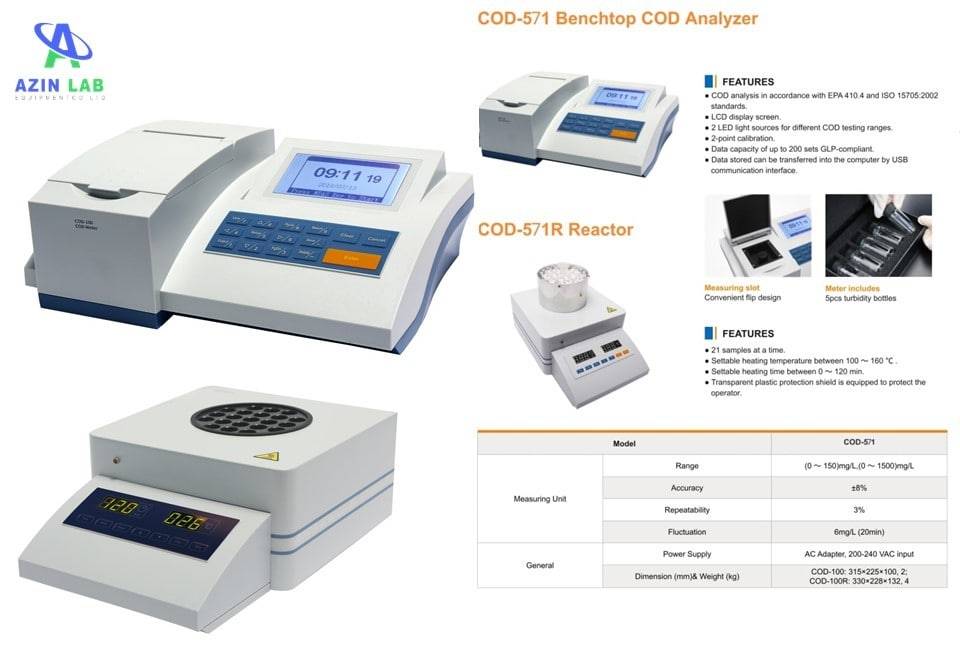 فروش COD متر همراه با راکتور مدل COD-571 بهترین قیمت - آذین