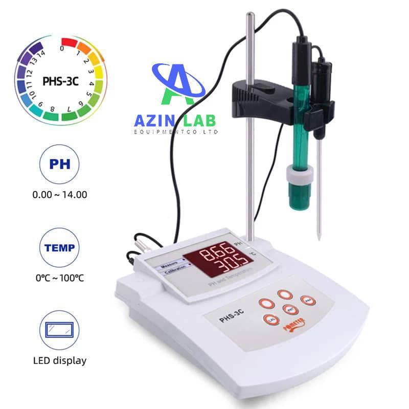 دستگاه pH متر رومیزی مدل PHS-3C | یکسال ضمانت 10 سال خدمات